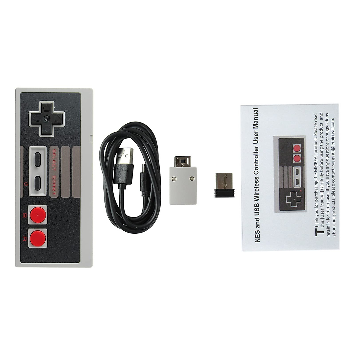 Gxcdizx Wireless Controller for NES Mini Classic - Perfectmall Wireless Plug and Play Gaming Controller Gamepad for Nes Classic Edition System Games Console (2017 New Design)