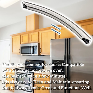 Microwave Door Handle DE94-02933A Replacement for Samsung ME20H705MSS ME16H702SES SMH1816S Microwave Handle Parts