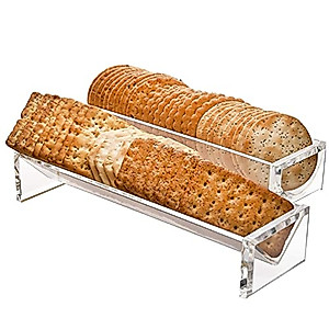 iplusmile Serving Trays Clear Tray for Serving, 2 Pack Biscuit Holder for Serving Trays, Food Display Dish Stand, Acrylic Serving Tray for Party Charcuterie Board Platter (Square) Table Tray