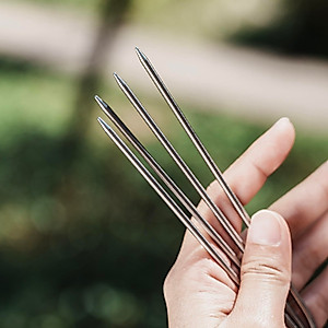 iBasingo 8pcs/lot 16.5cm Titanium Alloy Pegs Camping Tent Pegs 3MM Thicken Portable Elbow Grass Nail Tent Hardware A-Ti4003P