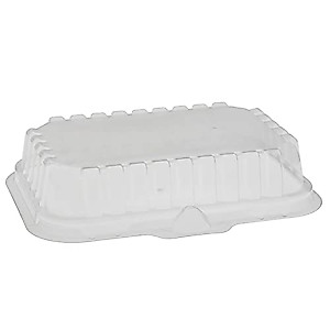 Pactiv Clearview TrayMates Shallow Rectangle Tray Lid For 2S Foam Tray, Clear | 252/Case