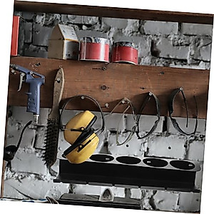 Garneck 1 Set Handheld Tool Holder Tools Organizer for Tool Electric Drill Storage Rack Tool Holder Tool Room Supplies Garage Storage Rack Power Tool Organizer Metal Black