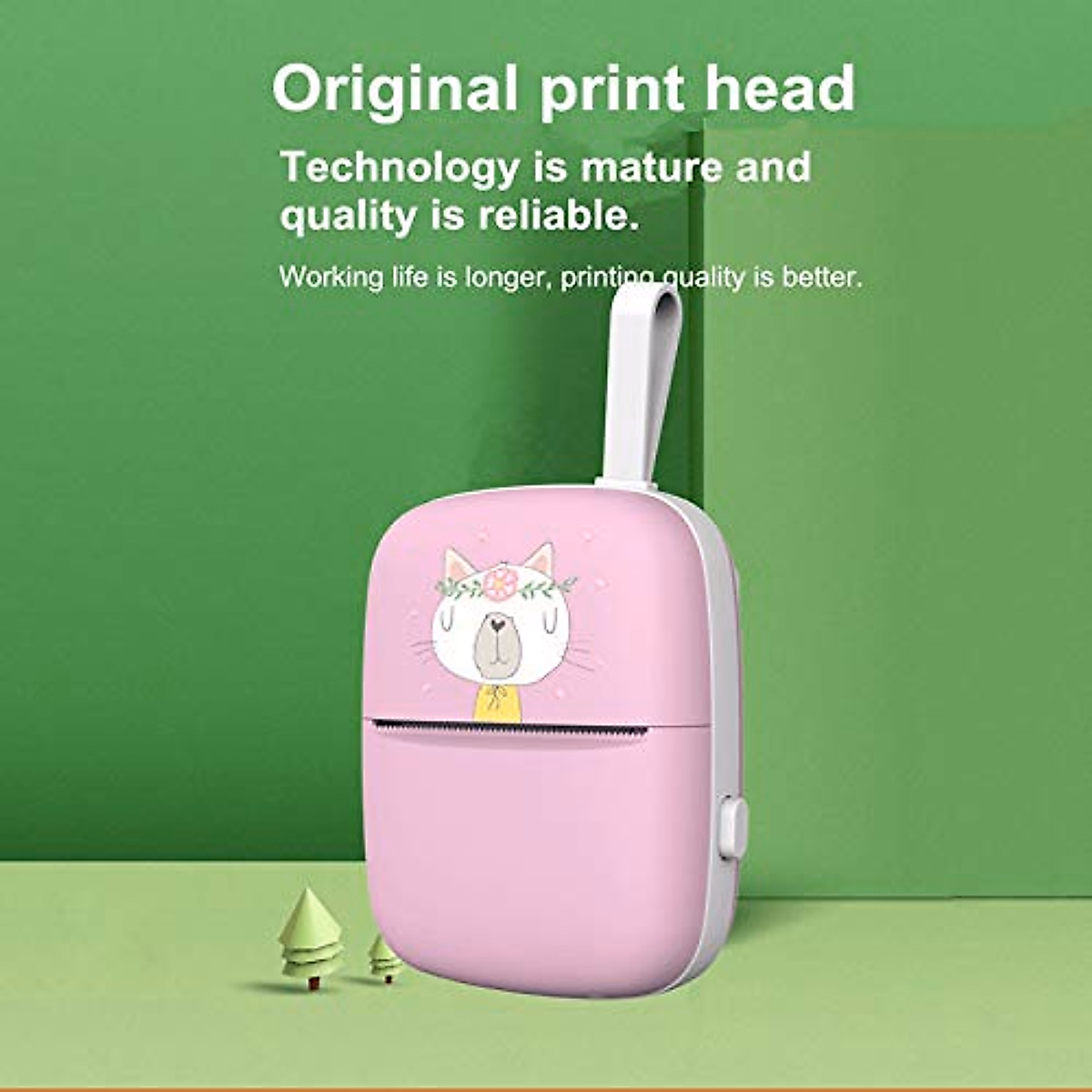 KXDFDC Portable Mini BT Printer Thermal Label Printer for Wrong Question Photo Memo Thermal Printing Student Pocket Printer (Color : E)