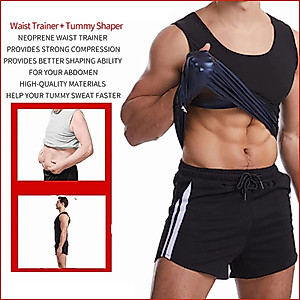 CGTFY Gynecomastia Compress Tank Top, Men's Tank Shirts, Tank Top Under Shirt for Men(L/XL) Black