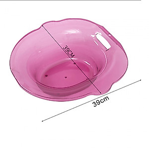 Sitz Bath Basin for Toilet Bidet, Universal,Reusable, Portable, Wider Seating Area, Hangable Hip Bath, Steam Seat for Women Men Elderly, Pink with Flusher