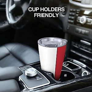 WXZYFP Car cup (single silver rim), can use a straw or drink directly, easy to use.Flag of Malta