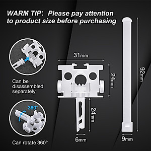 20 PCS Vertical Blind Repair Carrier with Stem Vertical Blinds Repair Kit White Blinds Replacement Parts