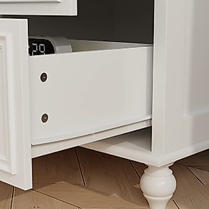 Hitow 9 Drawer Dresser for Bedroom, Modern Drawer with Wide Drawers and Wood Legs, Floor Storage Organizer Chest of Drawers for Living Room, White (15.7" D x 63" W x 31.5" H)