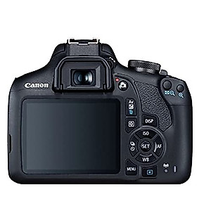 Canon EOS 2000D (Rebel T7) DSLR Camera w/18-55mm F/3.5-5.6 Zoom Lens + EF 75-300mm f/4-5.6 III Lens + 500mm f/8 Focus Lens + 2X 64GB Memory + Case + Filters + Tripod + More (35pc Bundle)