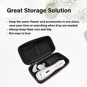 HESPLUS Hard Travel Case for Waterpik Cordless Advanced Water Flosser Professional Water Flosser Nano Sonic Toothbrush WP-560 WP-562 WP-563 WP-567 WP-569 WP-450 WP-440 WP-565W/WP-565C