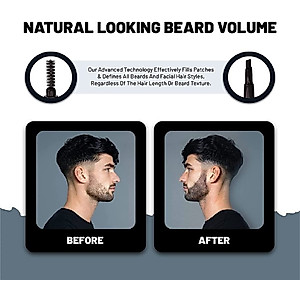 VOID Homme Beard Pencil Filler for Men (Black, Set of 4) - Instant Full Beard Pen Kit with Easy Liner and Waterproof Filling Pencil