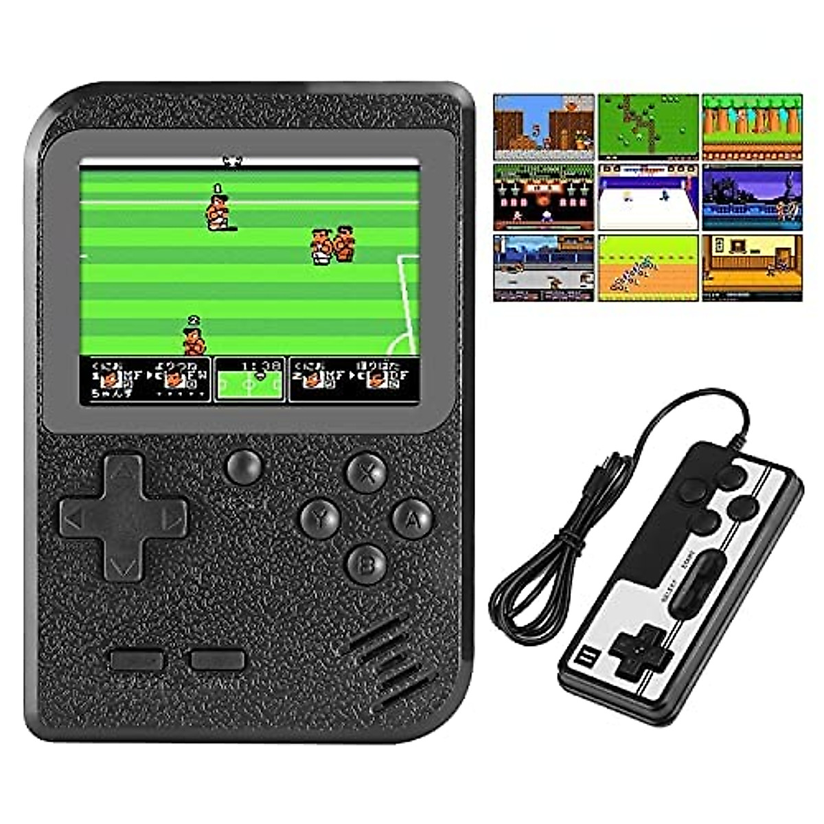 JAMSWALL Retro Handheld Game Console, Portable Retro Video Game Console with 400 Classical FC Games 2.8-Inch Screen 800mAh Rechargeable Battery Support for Connecting TV and Two Players(Black)…