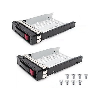 (2-Pack) 373211-001 3.5" SATA SAS Hard Drive Tray Caddy for Compaq ProLiant ML350 G4p ML350 G5 G6 ML370 G5 DL 180 G6