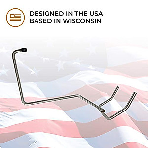 Kick Ash Basket Barbecue Grill Grate Lifter Tool with Table Hook and Handle for Charcoal and Gas Grills and Smokers, BBQ Grill Rack Lifter for Steel and Cast Iron Grill Grates, Stainless Steel