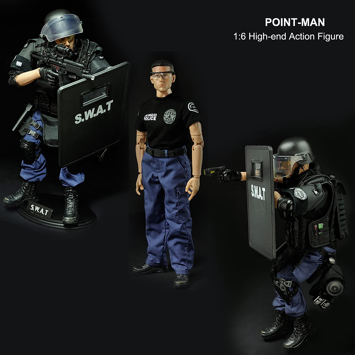 1/6 Scale SWAT Action Figures(12inch), Highly Detail Army Military Soldiers Model Set with Accessories Model Collection, Military Toys for Teens and Adults (Point-Man)