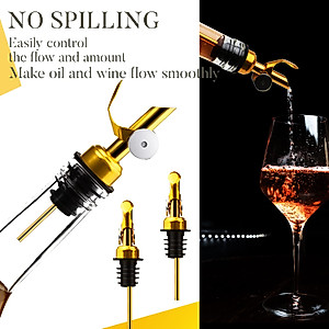 Blavvennt 2 Pack Pour Spouts Weighted Stainless Steel Liquor Bottle Pourers Liquor Pour Spout, Bottle Pourers for Alcohol, Liquor, Oil, Wine, Vinegar Bottles