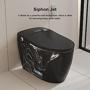 KunMai One-Piece Elongated Smart Toilet with Automatic Flush, Heated Seat, Self-Cleaning Bidet, and Foot Sensor, Modern Design for Bathrooms