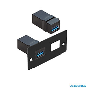 UCTRONICS I/O Panel with 2 Slots for Keystone Jacks, Compatible with Raspberry Pi Ultimate Rack Mount, 2 Pack