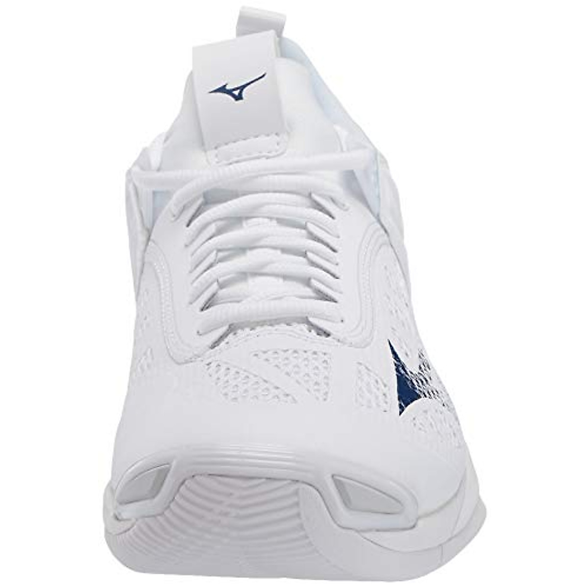 Mizuno 430260.0051.16.1150 Wave Momentum Women's Volleyball Shoe White-Navy (0051) 11 1/2 (1150)