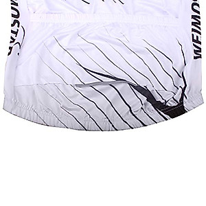 Weimostar Cycling Jersey Men Short Sleeve Bike Shirt with Pockets Bicycle Clothing White Size XXL