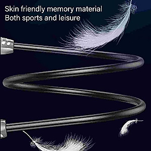 Yunseity Bluetooth Neckband Headset, HiFi Stereo Noise Canceling Wireless Earbuds, Waterproof Sports Headphones with Crystal Clear Calls, Lightweight & Flexible for Workout