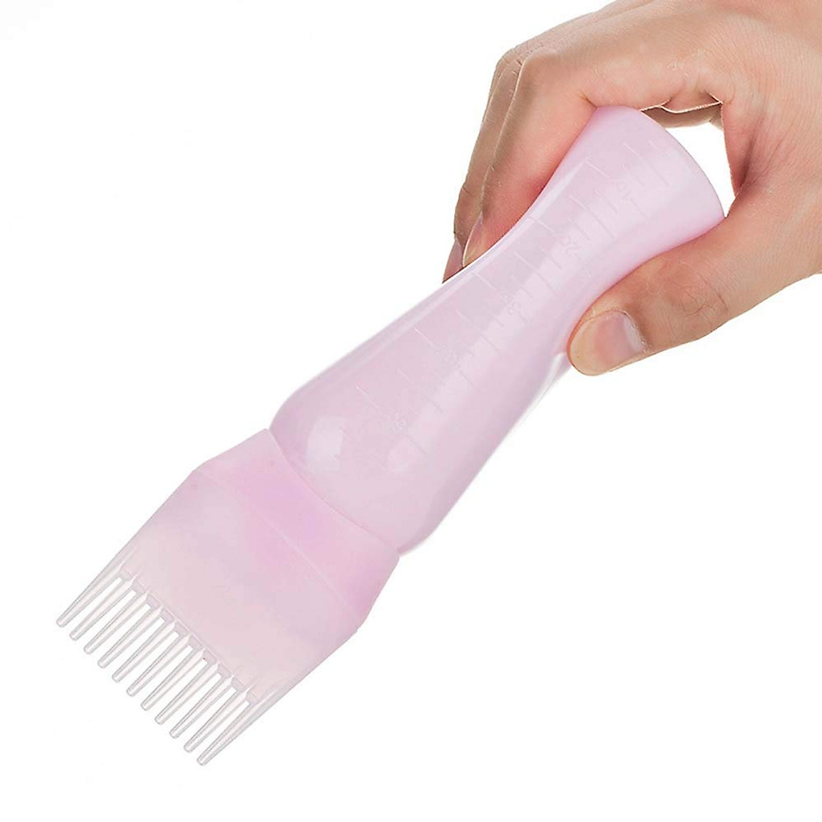 Root Comb Applicator Bottle, Empty Bottle Styling Tool Dyeing Shampoo Bottle, Hair Dye Applicator Brush Bottles Dyeing Shampoo Bottle(Purple)
