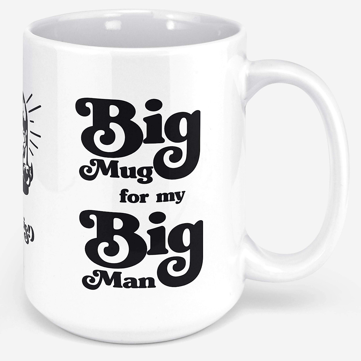 WATERMELON HEADS Funny Coffee Mug For Husband - Big Mug For My Big Man. Valentines Large 15oz Tea Cup For Men, Boyfriend. Gifts From Wife. Anniversary, Birthday From Girlfriend