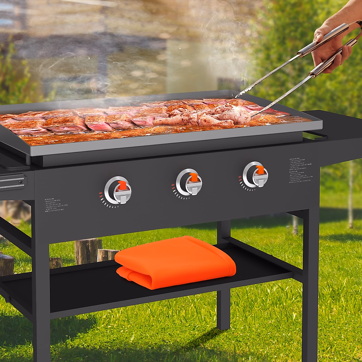 Silicone Griddle Mat Cover for Blackstone - 28 Inch True All-Encompassing Coverage Heavy Duty Food Grade Grill Buddy Mat, All Season Cooking Surface Protective Cover