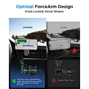 JOYROOM Fits for MagSafe Car Mount, [20 Strong Magnets] Magnetic Car Phone Holder Mount, [Easily Install&Never Blocking Vent] Magnetic Phone Mount for Car for iPhone 15 Pro Plus 14 13 12 MagSafe Case