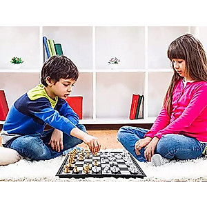 Chess Set Travel Magnetic Chess Set (12.6 Inches) - Folding, Portable, and Educational Board Game