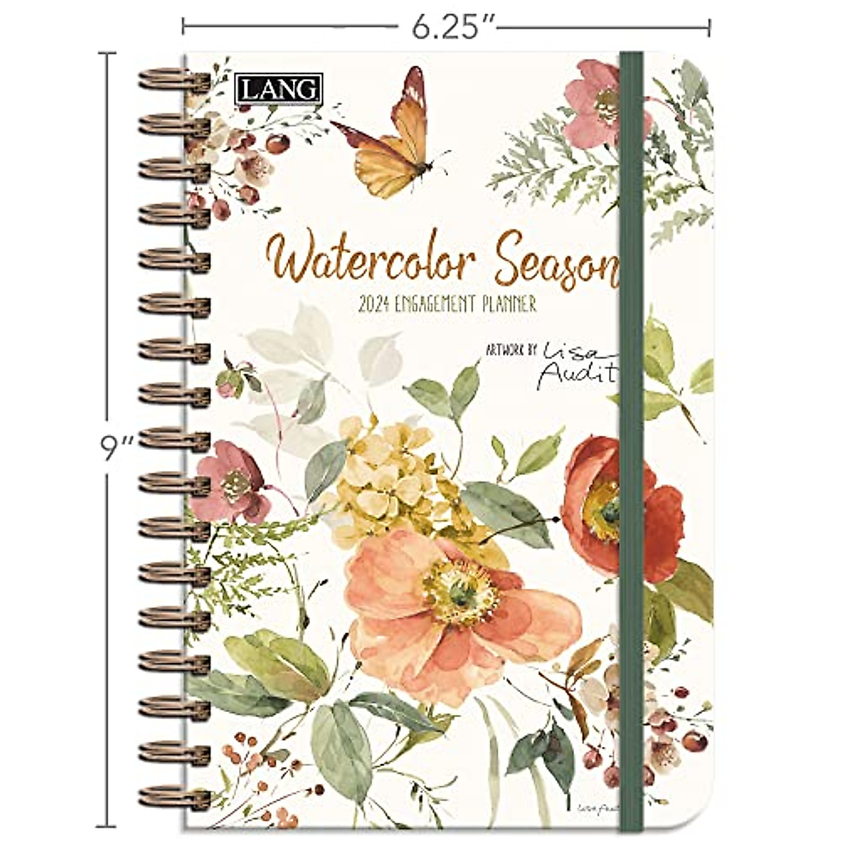 LANG Watercolor Seasons 2024 Spiral Engagement Planner (24991011110)
