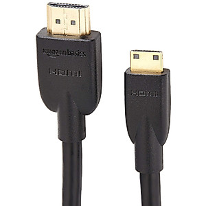 Amazon Basics High Speed Mini HDMI (Source) to HDMI (Display) Cable, 1.8 m, Black