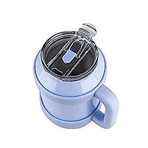 Reduce 50 oz Mug Tumbler with Handle and Straw - Stainless Steel with Sip-It-Your-Way Lid - Keeps Water Cold up to 36 Hours - Sweat Proof, Dishwasher Safe, BPA Free - Glacier, Opaque Gloss