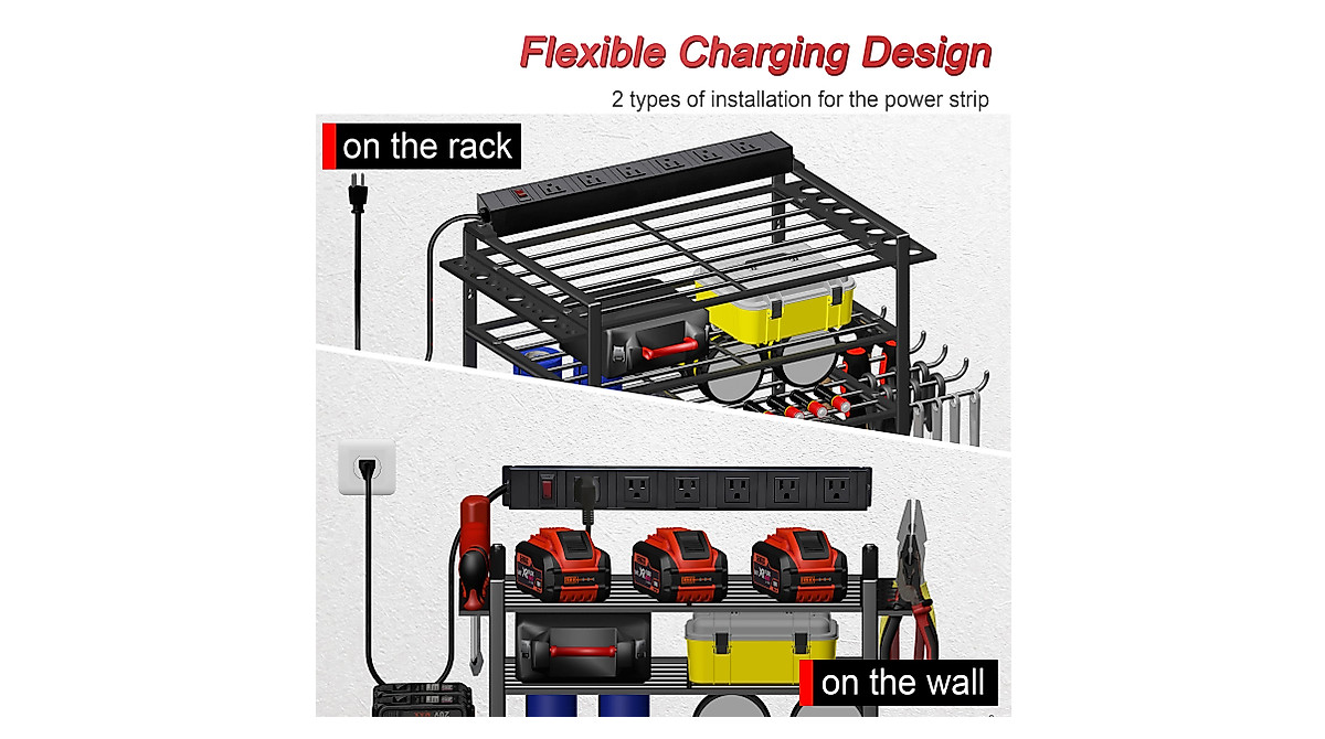 Spaclear Power Tool Organizer Wall Mount with Charging Station