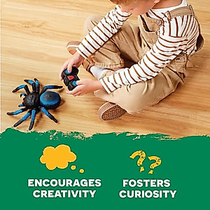 Terra by Battat – Remote Control Spider for Kids – RC Tarantula with LED Eyes – Realistic Animal & Moving Legs – Fast-Moving & 360 Spin – Blue Tarantula – 6 Years +