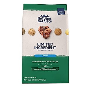 Natural Balance Limited Ingredient Puppy Dry Dog Food with Healthy Grains, Lamb & Brown Rice Recipe, 24 Pound (Pack of 1)