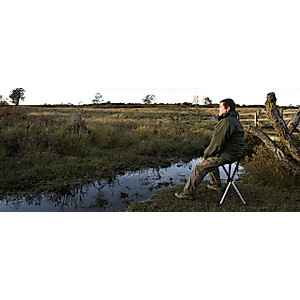 Walkstool - Basic Model - Black Color - 3 Legged Folding Stool in Aluminium - Height 20" to 24" - Maximum Load 330 to 385 lbs - Made in Sweden