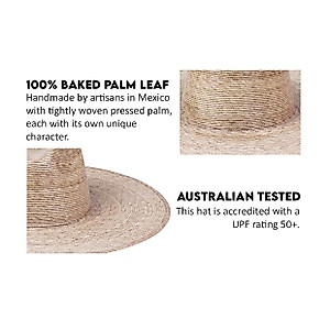 Lack of Color Women's Palma Wide Fedora (Natural Palm Leaf, Small/Medium)
