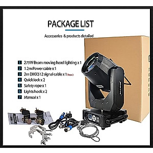 SHEHDS Moving Head Stage Lights 275W 10R Bulb (8000K) 14 Gobos 14 Colors 2 Prisms Linear Zoom DJ Lights with Frost & Rainbow Wheel Spotlights for Party Disco KTV Bar Show