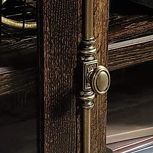 Sauder Barrister Lane Storage Credenza, for TVs up to 70", Iron Oak finish