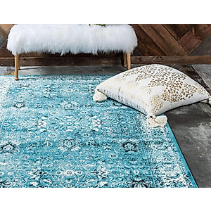 Unique Loom Imperial Collection (2' 0 x 3' 0 Rectangular, Turquoise/ Ivory)