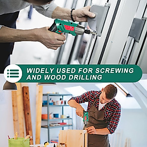 Cordless Screwdriver, HYCHIKA 4V 2.0Ah Electric Screwdriver Rechargeable Screw Gun & Bit Set, Front LED and Rear Flashlight, Ratchet Wrench, DC Charging with USB Cable, 36pcs Accessories