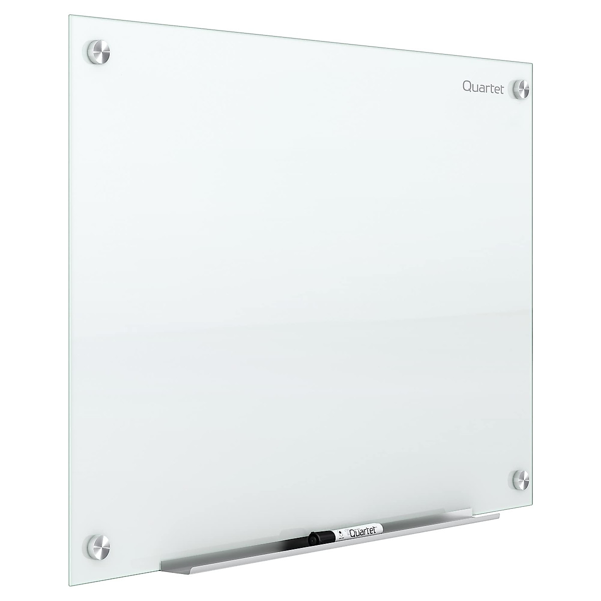 Quartet Non-Magnetic Glass Dry Erase White Board, 6' x 4' Whiteboard, Infinity Frameless Mounting, White Surface (G7248NMW)