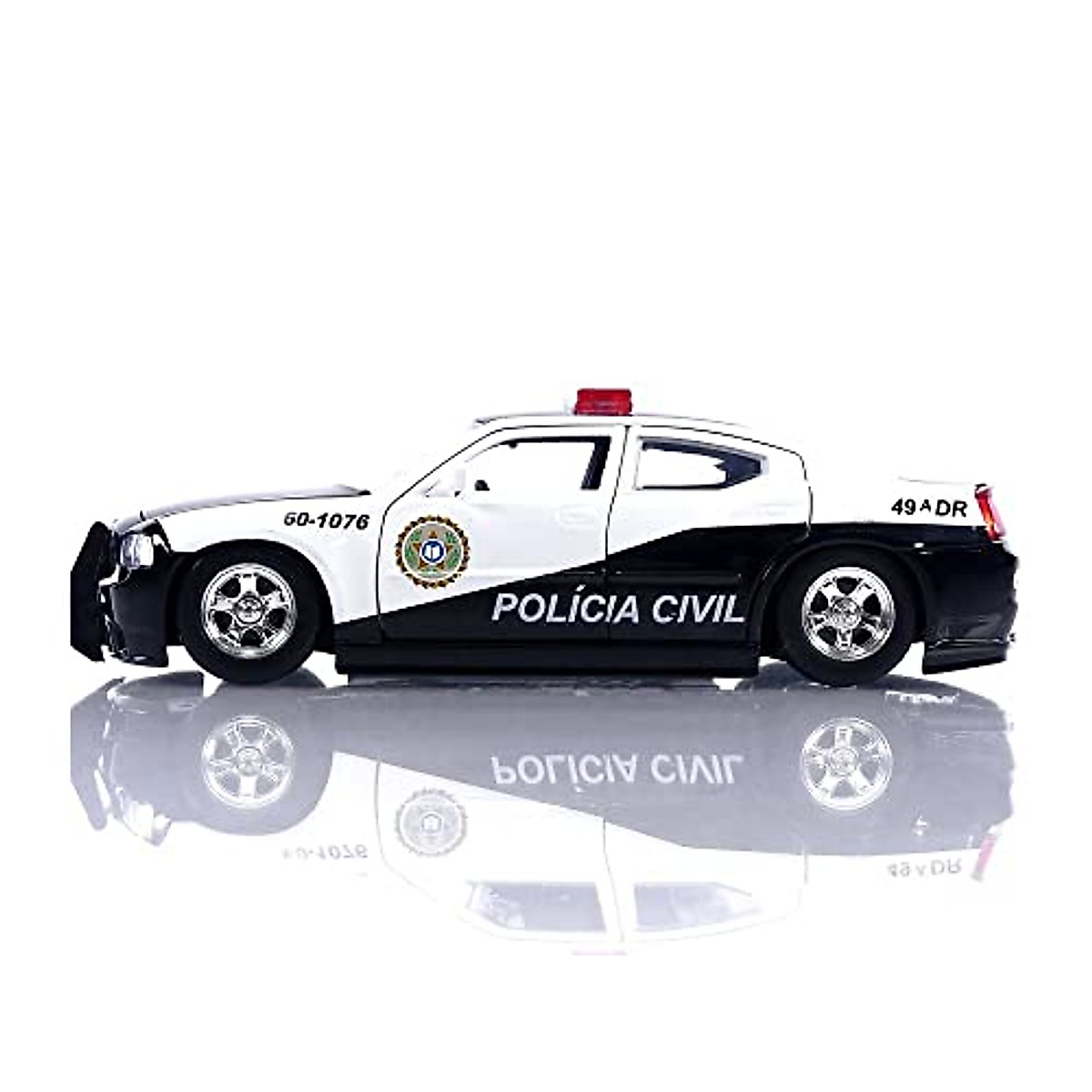 Fast & Furious 1:24 2006 Dodge Charger Police Car Die-Cast Car, Toys for Kids and Adults
