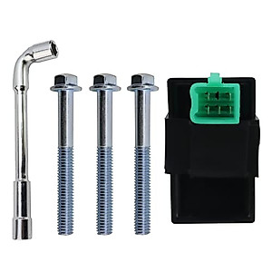 STABSOLI 3 Bolt Starter Motor & Solenoid Relay & CDI for 50cc 70 cc 90cc 100 cc 110cc 125 cc ATV Dirt Bikes Go Karts Chinese Pit Bike Quad 4 Wheelers Dune Buggy Sandrail SSR Roketa Taotao Jonway SunL