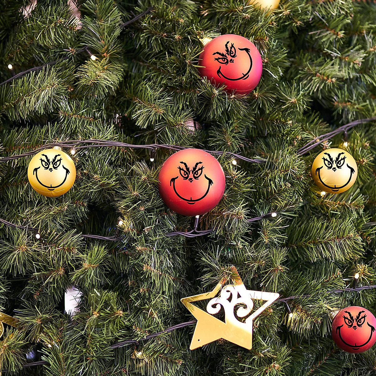 20Pcs Christmas Stickers,Christmas Decorations Face Decals Vinyl Sticker,Grinchmas DIY Ornaments,Stickers for Water Bottles,Party Decorations Supplies,15 Pcs of 3 inches and 5 Pcs of 2 inches