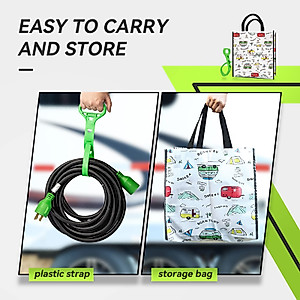 RVMATE 3 Prong 30 Amp Generator Extension Cord 25 Feet, NEMA L5-30P/L5-30R 125V SJTW Jacket