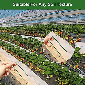 6 Inch Garden Stakes Galvanized Landscape Staples Green U-Type Turf Staples for Artificial Grass Rust Proof Sod Pins Stakes for Securing Yard Fences Weed Barrier Outdoor Wire Cords Tents Tarps 100 Pcs