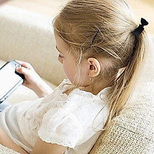 Teemico 50 Yards Black Elastic Foldover Ribbon Stretch Fold Over FOE Elastics for Hair Ties Headbands Making (5/8 inch Width)