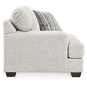 Signature Design by Ashley Brebryan Coastal Upholstered Oversized Chair with 1 Accent Pillow, Beige
